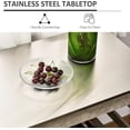 Rolling Kitchen Cart with Stainless Steel Countertop, Butcher Block ...