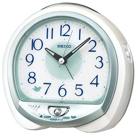 Seiko Clock White Pearl 13 × 14 × 9.6cm Table Clock Alarm Clock Table ...