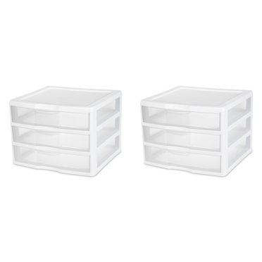 Sterilite Wide 4 Drawer Tower White - 