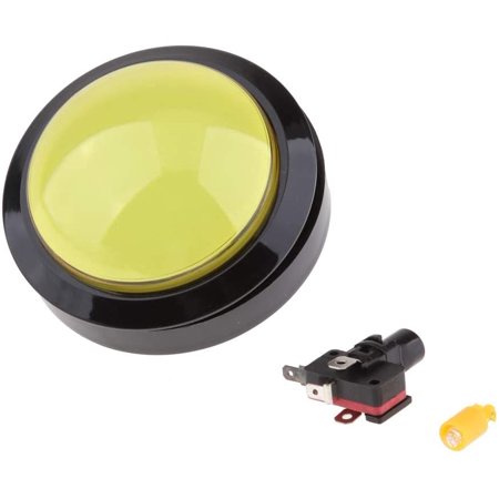 Dome Shaped Jumbo LED Illuminated Self-resetting Push Button Switch - Yellow, 100mm | Walmart Canada