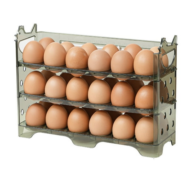 Door Slide Eggs Rack, Space Saving Refrigerator Side Door Egg Rack ...