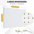 Peg Board, 3 Pack Metal Pegboard Panels White Pegboards Wall Organizer ...