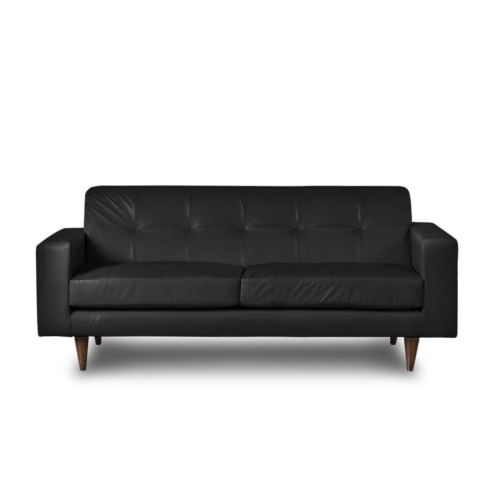 Sofa Salerno 3C Pu Negro | Knasta Chile