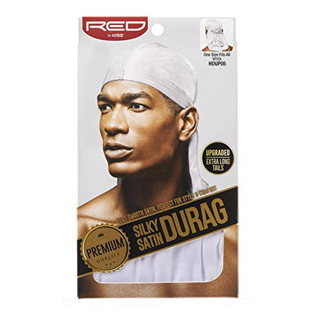 Red Kiss Premium Silky Satin Durag Mens Cap Durag White, 1 Ea, 2 Pack ...