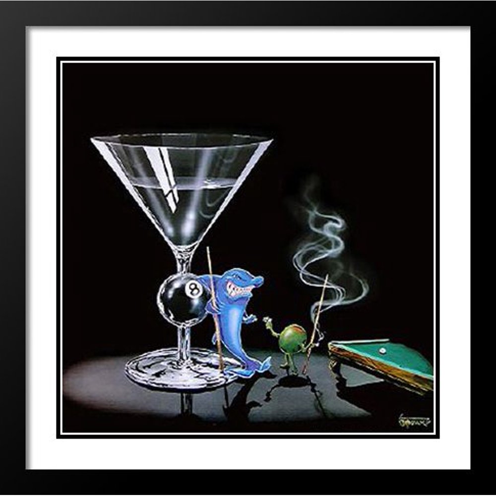 Michael Godard Framed and Double Matted Art 21x21 "Pool Shark ...