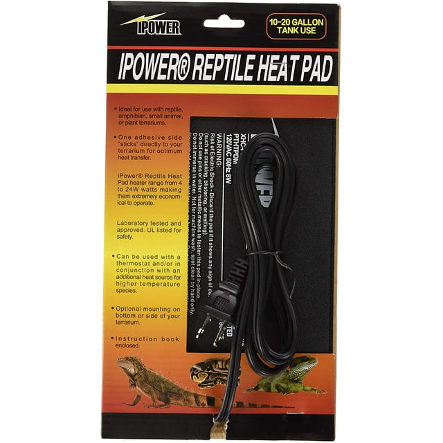 iPower Reptile Heat Pad 8W Under Tank Terrarium Warmer Heating Mat for ...