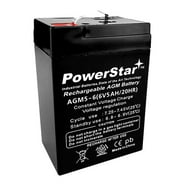 PowerStar 6V 5ah AGM SLA battery replaces Interstate SLA0905 - Walmart.com