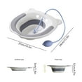 HaoXun Collapsible Sitz Bath Basin with Press Flusher Hose - Portable ...