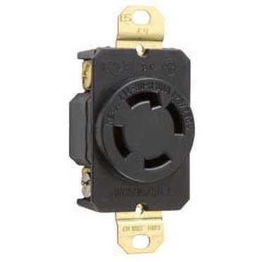 Hubbell Insulgrip Twist-Lock Generator Receptacle, 3 Pole 4 Wire, 30 ...