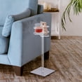 Acrylic Drink Table for Small Space - Sofa Side Table for Drinks ...