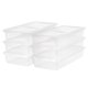 Mainstays 41 Qt. Plastic Underbed Storage Bins with Lids, Clear ...