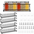 Single Layer Wall Mounted Kitchen Spice Organizer Metal Hanging Shelf ...