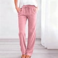 AHTJRT Waffle Knit Pants for Women Drawstring Elastic Waist Comfy ...