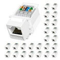XINDUO-Cat6 RJ45 Keystone Jacks Toolless 25-Pack, Female RJ45 ...