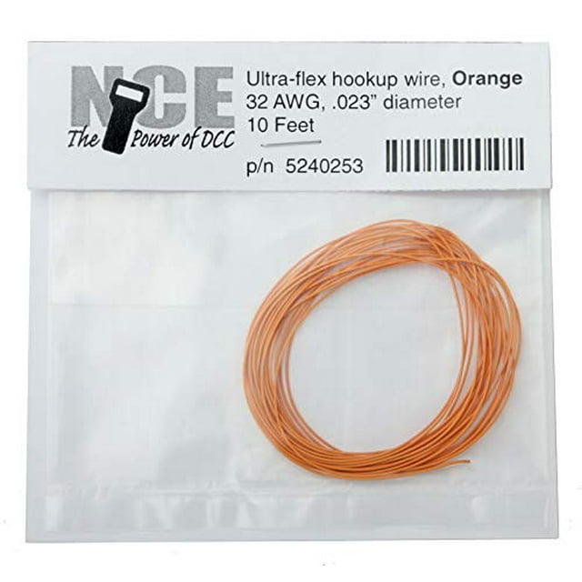 NCE 10' Strand Ultra FlexWire 32AWG, Orange - Walmart.com