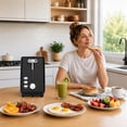 2 Slice Long Slot Toaster, Stainless Steel Toaster with 6 Browning ...