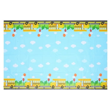 School Bus Tablecovers (2 Pack), Kindergarten Party Supplies, School ...
