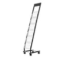 Brochure Display Rack 6-Tier, Metal Magazine Holder with Wheels - Floor ...