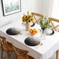 Round Placemats Set of 1, Forest Tree Gradient Black Shadow Faux ...