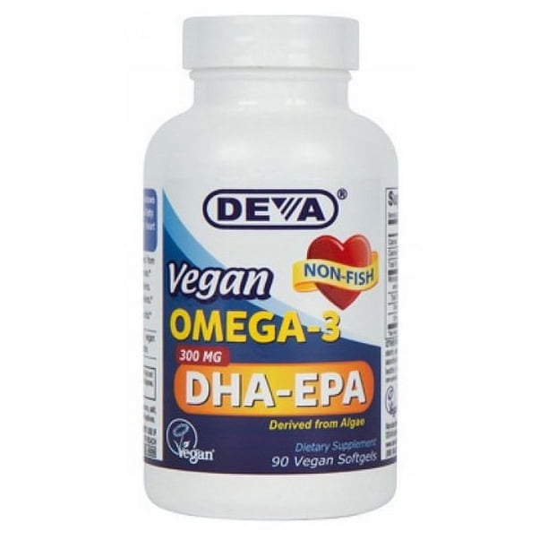 Suplemento Deva Vegan Vitaminas Omega-3 DHA-EPA 90 Cápsulas Blandas ...