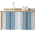 Blue Ombre Stripe Cabinet Curtain 28"Wx51"L, Dustproof Storage Cabinet ...