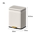 Luxury Stainless Steel Trash Can with Soft-Close Lid,Step-Open Garbage ...