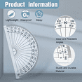 100 Pcs Math Protractors Plastic Protractor 180 Degrees,Protractors ...