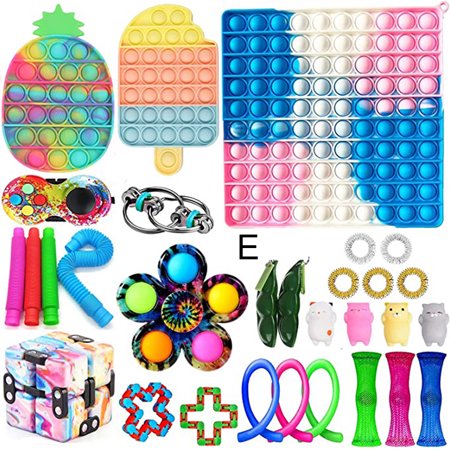 Big Fidget Pack Sensory Fidget Toy Set Pop Bubble Stress Relief Toys ...