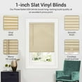 PowerSellerUSA 1" Vinyl Slats Room Darkening Cordless Window Blinds ...