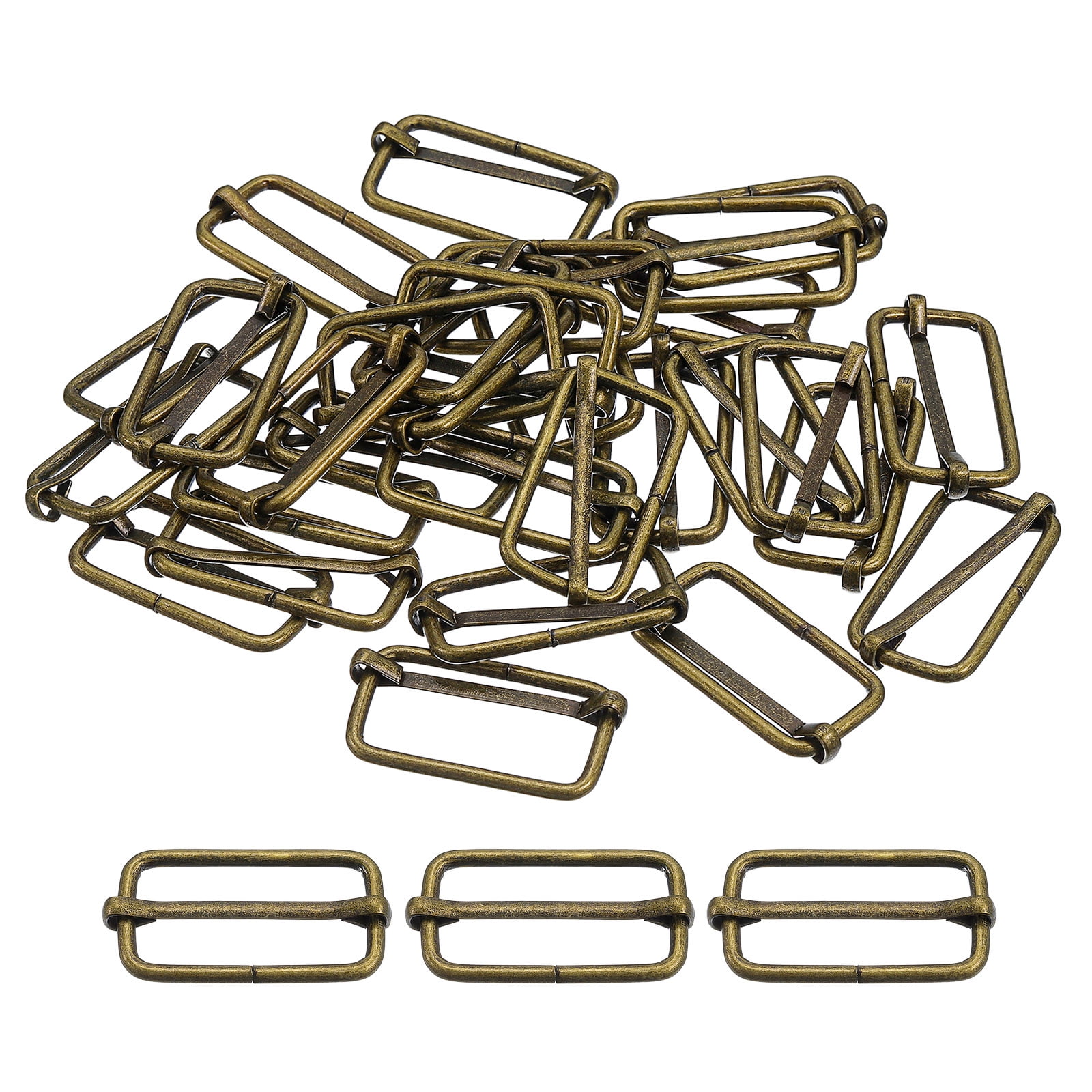 Slides Buckles, 60 Pack 32x16x2.8mm Metal Roller Pin Buckles, Bronze ...
