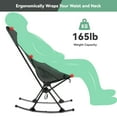 Vecukty Folding Rocking Camp Chair, 165lbs Capacity, Portable for ...