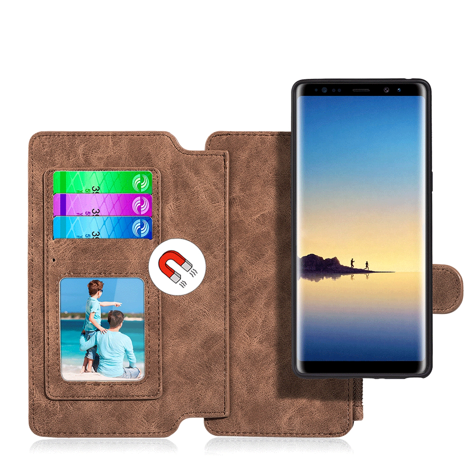 Samsung Galaxy Note 8 Luxury Coach Series Flip Wallet Case - Walmart.com