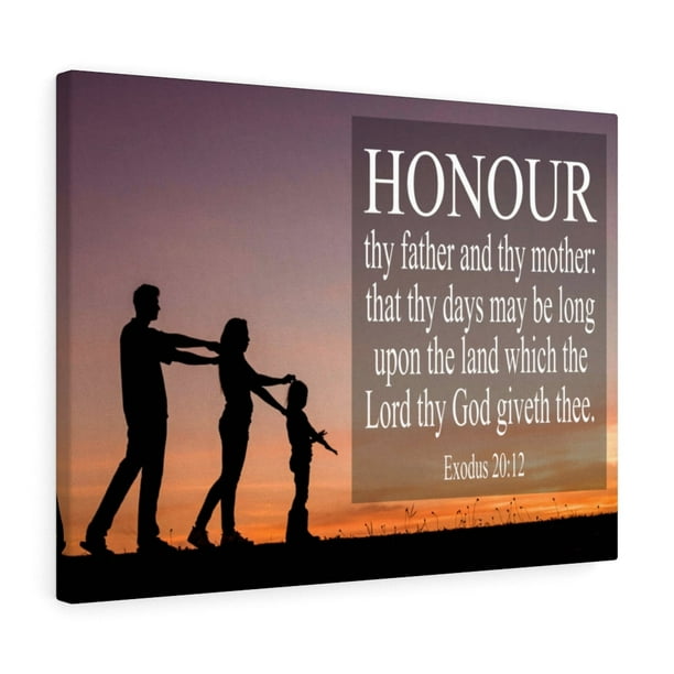 Scripture Walls Honour Thy Father and Thy Mother Exodus 20:12 Bible ...