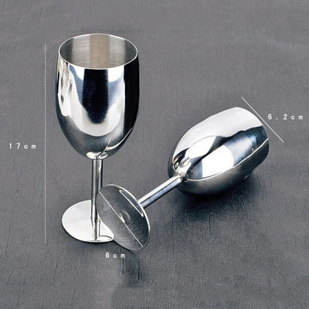 ruzhgo Stainless Steel Stemmed Wine Glasses Unbreakable cocktail Metal ...