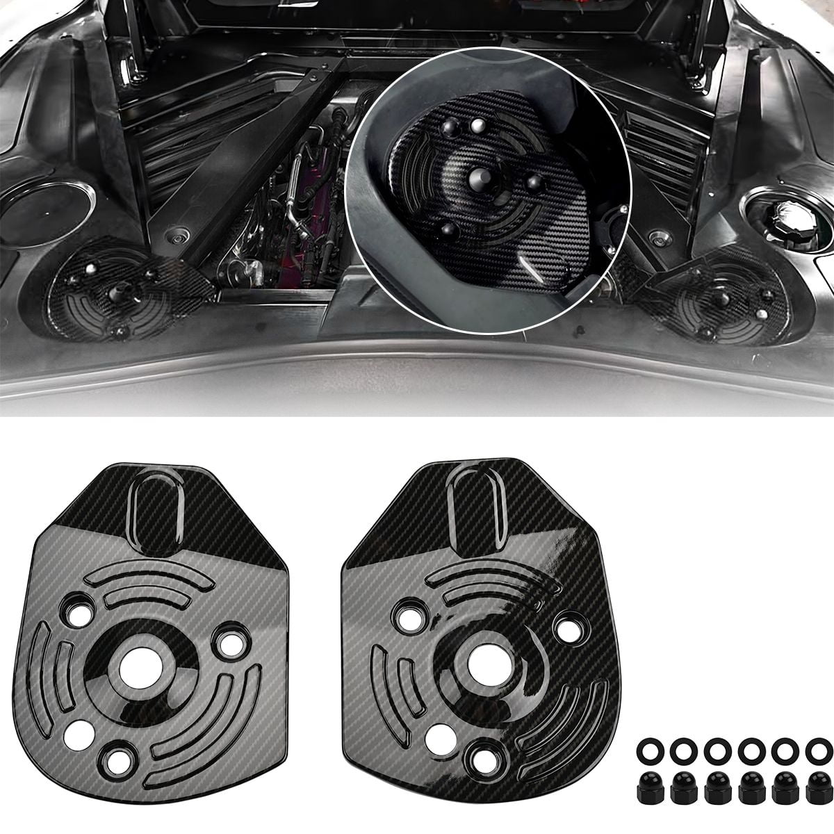 Click here for Alltimes 2pcs Rear Strut Tower Covers With Mag Rid... prices