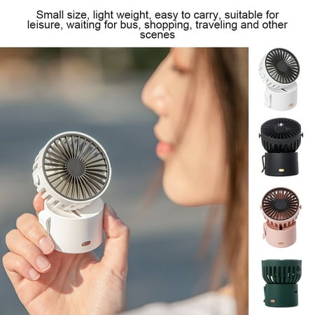 Electric Fan Outdoor Mini Neck Hanging desktop mini fan; Fan Adjustable ...