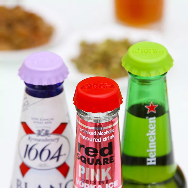 6pcs/set Reusable Silicone Bottle Fresh-keeping Cap Stopper Bottle Soda ...