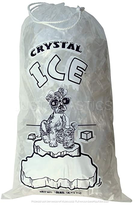 Ice Bags with Drawstring Heavy Duty Commercial Grade (20 lb Pack 50 ...