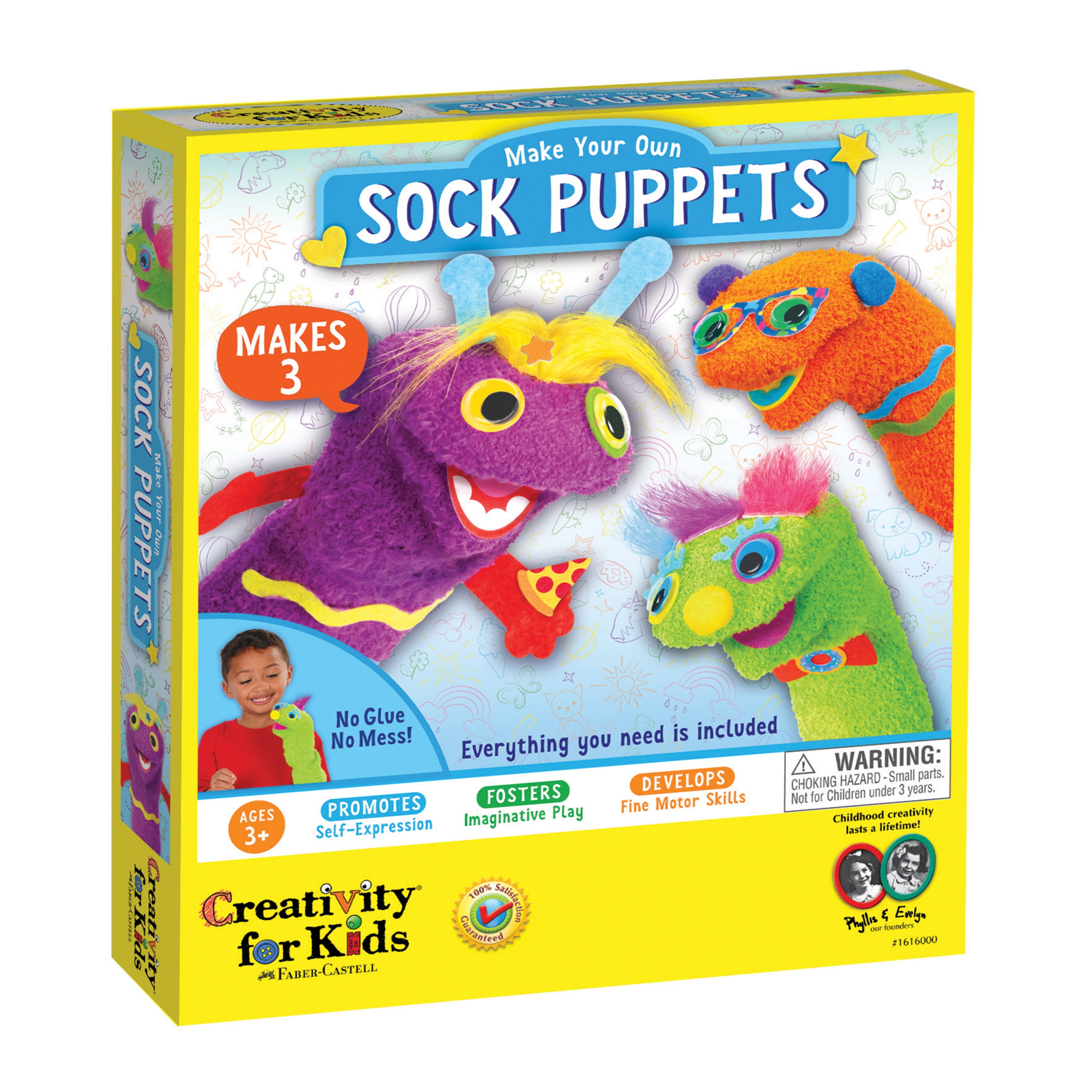 Creativity for Kids Make Your Own Sock Puppets - Walmart.com