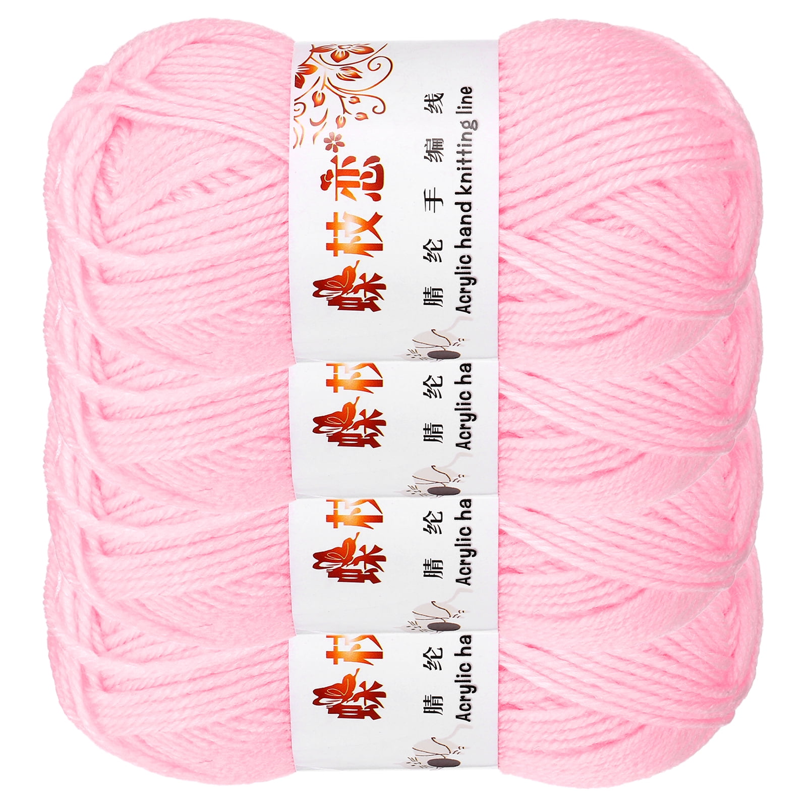 Click here for Uxcell 4pcs Crocheting Yarn  Pink 4 Ply Acrylic Ya... prices