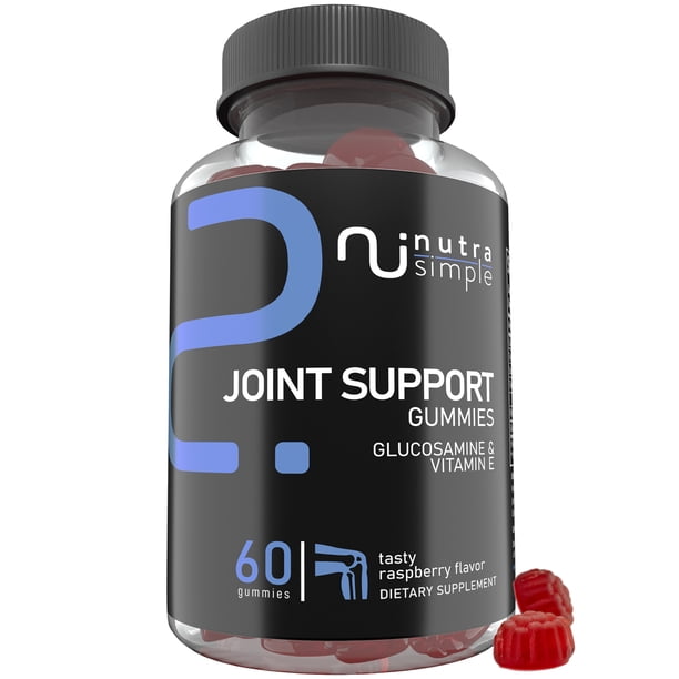 Joint Support Gummies Extra Strength Glucosamine & Vitamin E, Natural ...