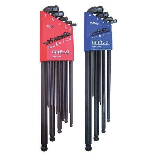 Eklind Tool Double-Ball-Hex-L Assorted Metric and SAE Long Arm Double ...