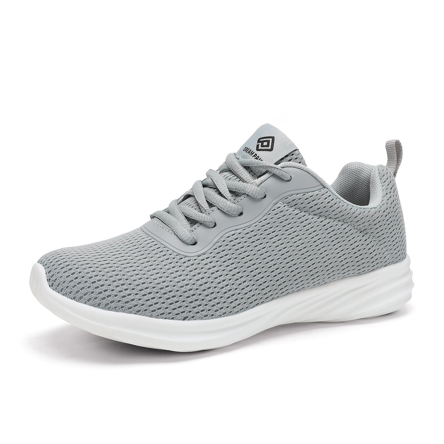Dream Pairs Womens Rider Light Grey Mesh Running Tennis Shoes