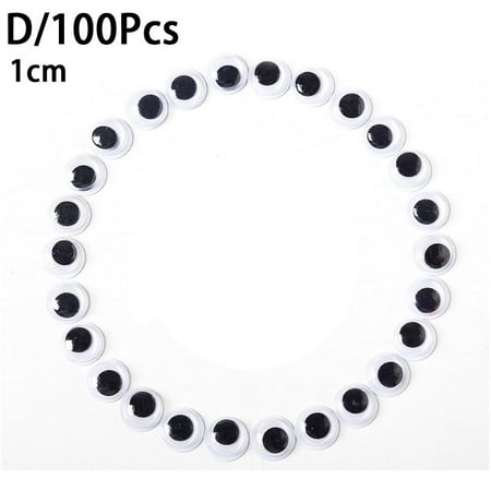 100 Self Adhesive Googly Eyes Stick On Sticky Wobbly-Wiggly 6-20mm ...