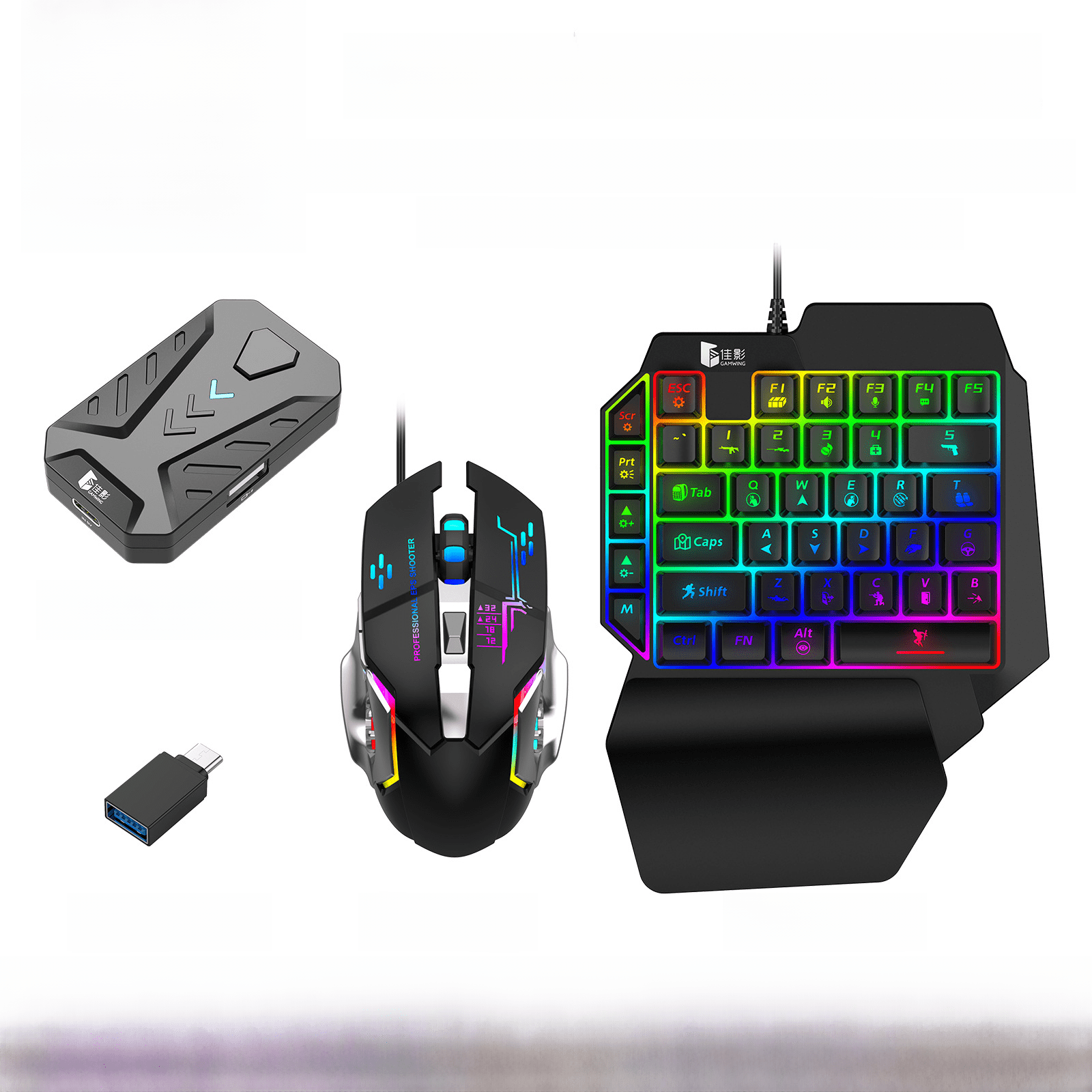 PS4 Pro XboxSeriesSwitch Consola de juegos Teclado Mouse Convertidor ...