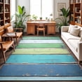 Area Rug 5x7ft Wood Grain Washable Area Rugs for Living Room Retro Art ...