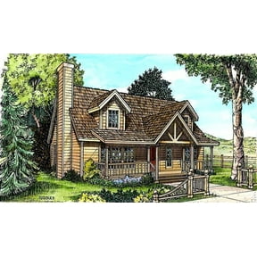 010-315: Traditional Country 2 Bed, 2 Bath Luxury Home Plan, 1642 Sq Ft ...