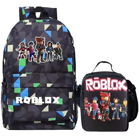 Kids Roblox School Backpack Book Bag-students Insulated Lunch Bag ...