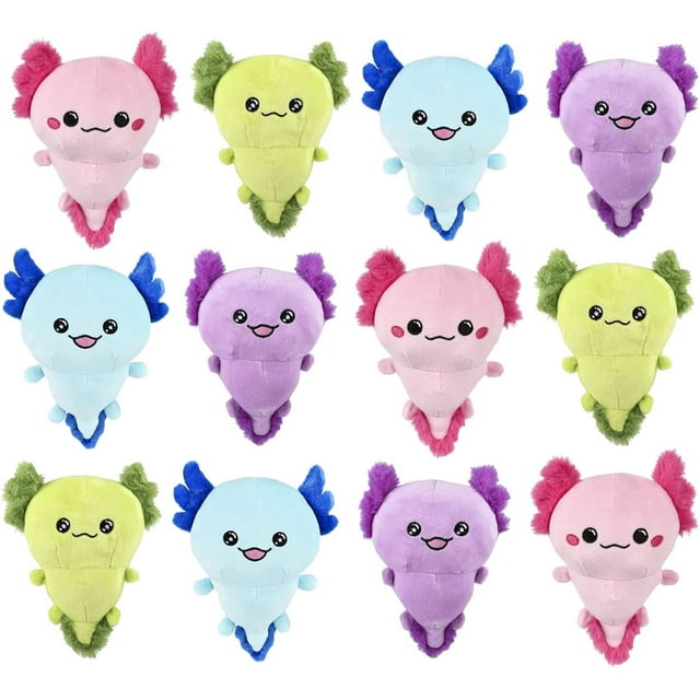 Walmart Set of 12 Kids' 5" Axolotl Plush Stuffed Animals - Soft Squishy ...