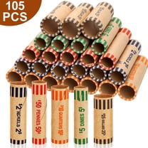 L LIKED Preformed Coin Wrappers Rolls - 512 Assorted for Quarters ...